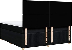 Box spring postel s matrací černá 200x200 cm textil 3292158