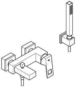 GROHE 23141000 - Vanová baterie EUROCUBE DN 15 lesklý chrom
