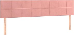 Box spring postel s matrací růžová 160x200 cm samet 3141316