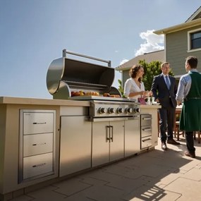 Přístupová zásuvka z nerezové oceli 3 BBQ 40 × 77 cm