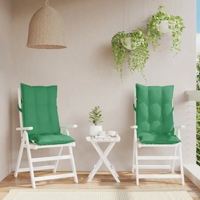Podušky na židli s vysokým opěradlem 2 ks zelené látka oxford - Default Title