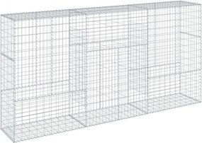 Gabionový koš s víkem 300 x 50 x 150 cm pozinkované železo 3295156