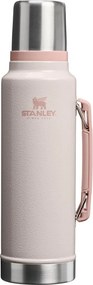 Světle růžová termoska z nerezové oceli 1,4 l Legendary Classic Bottle Hammertone Rose Quartz – Stanley