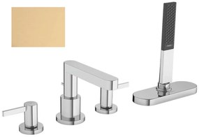 Hansgrohe Finoris - Baterie na okraj vany, 4-otvorová instalace, sBox, kartáčovaný bronz 76444140