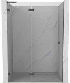 Mexen Lunar L sprchové dveře vyklápěcí levé 135 cm, transparentní, gun metal - 834L-135-000-95-00-L