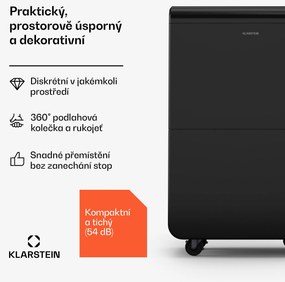 Klarstein DryFy Connect 70 odvlhčovač vzduchu, 70 l/den, do 90 m², WiFi, ovládání pomocí aplikace, 8 L nádrž na vodu