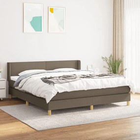Box spring postel s matrací taupe 160x200 cm textil,  3130125