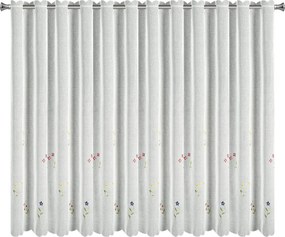 ZÁCLONA NA POUTKÁCH MARIKA 350X145 CM KVĚTY