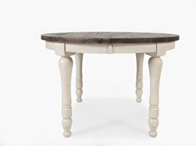 Jídelní rozkládací stůl Avola 122/167 cm z masivu hnědý/bílý