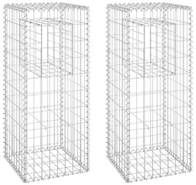 vidaXL Gabionové sloupky 2 ks 40 x 40 x 100 cm železo