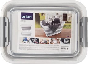 Bílo-šedý plastový úložný box s víkem 54x39x28 cm Kemp – Orion