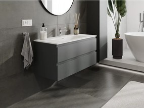 Mexen Orio, koupelnová skříňka 100 cm s umyvadlem Vela, 2 zásuvky, grafitová matná/bílá matná, 91A10-10047-2-BFF66-W23M01
