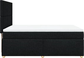 Box spring postel s matrací černá 160x200 cm textil 3291326