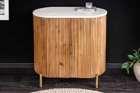 Designová dřevěná skříňka s mramorovou deskou Pathum mango 70cm