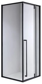 BPS-koupelny Čtvercový sprchový kout HYD-SK11 80x80 černá/transparent