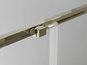 Mexen Exo čtvercový posuvný sprchový kout 100 x 100 cm, průhledný, zlatý - 8111-100-100-50-00