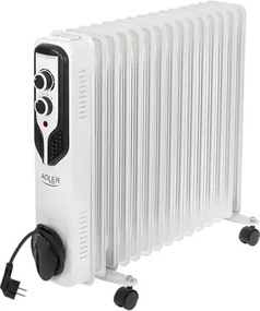 Adler AD 7819 bílá / Olejový radiátor / 2500W / 3 stupně