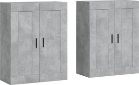 Nástěnné skříňky 2 ks betonově šedé kompozitní dřevo 3198037