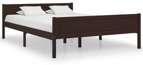 Rám postele masivní borové dřevo tmavě hnědý 120 x 200 cm,  322119 HangarStore.cz