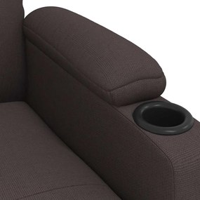 Polohovací křeslo tmavě hnědé textil 339107