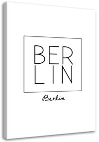Gario Obraz na plátně Tištěný nápis Berlín Rozměry: 40 x 60 cm