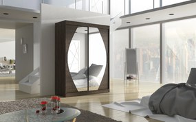 ADRK Furniture Skříň posuvná se zrcadlem ALEN 150
