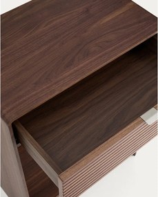 Komoda v dekoru ořechu v tmavě přírodní barvě 60x81x37 cm Norlen – Kave Home
