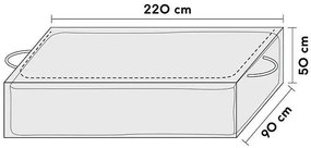 German Ochranný povlak na polštář zahradního nábytku / 220 x 90 x 50 cm / polyester