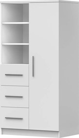 IDZ Knihovna OMEGA I 3S1D 05, 80 cm Bílá