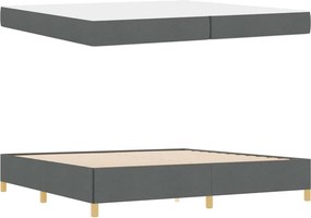 Rám postele Tmavě šedá 200 x 200 cm textil 3398963