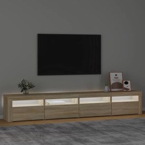 TV skříňka s LED osvětlením dub sonoma 240x35x40 cm 3152764