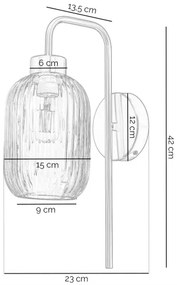 ONLI - Nástěnná lampa DOROTY 1xE27/15W/230V mosaz