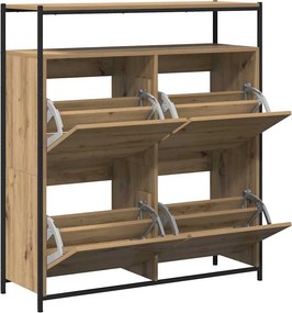Skříň na obuv 100 x 34 x 112 cm Kompozitní dřevo Dub artisan 3365548