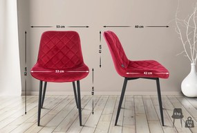 Jídelní židle Sowerby - samet | červená