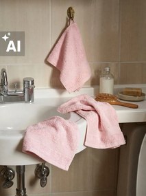 Sinsay - Sada ručníků na ruce 3 pack - pastelová růžová