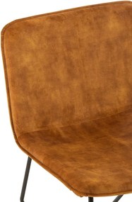 Okrové sametové křeslo Lounge Isabel Ochre - 71*68*78cm