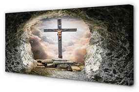 Obrazy na plátně Cave lehký cross Jesus 125x50 cm
