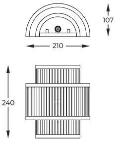 Zuma Line W0528-02B-V6AC - Nástěnné svítidlo SERGIO 2xG9/33W/230V zlatá
