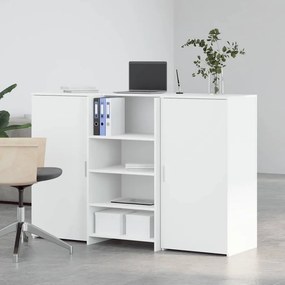 Recepční stůl bílý 155x50x103,5 cm kompozitní dřevo 3324196