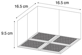 Designové bodové světlo zlaté 4-světlo - Qubo Honey