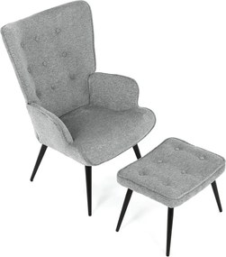 Relaxační křeslo, šedá, sametová látka, AK-303 GREY2