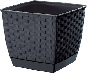 PRO Květináč hranatý RATOLLA SQUARE antracit 19cm