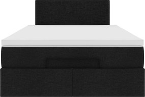 Osmanský postel s matrací černá 120x190 cm textil 3311361
