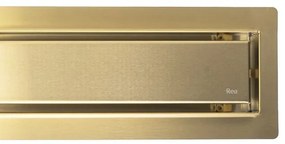 Rea Neox Pro, odtokový sprchový žlab 80cm, zlatá matná, REA-G2703