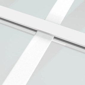 vidaXL Posuvné dveře 76 x 205 cm čiré ESG sklo a hliník [151680] Barva: Bílá