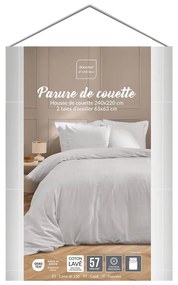Bílé povlečení na dvoulůžko/prodloužené 240x220 cm Linella – douceur d'intérieur