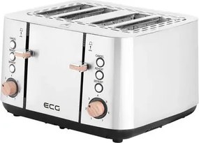ECG ST 4767 Timber bílá / topinkovač / 1850 W / 4 topinky / 7 stupňů o