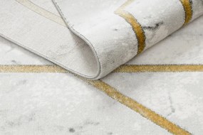 Dywany Łuszczów, Kusový koberec Emerald diamant 1019 cream and gold, 80x150, bílá, kancelář
