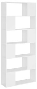 Knihovna / dělicí stěna Montello - bílá | 80x24x186 cm
