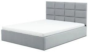 Čalouněná postel TORES s pěnovou matrací rozměr 180x200 cm Světle šedá